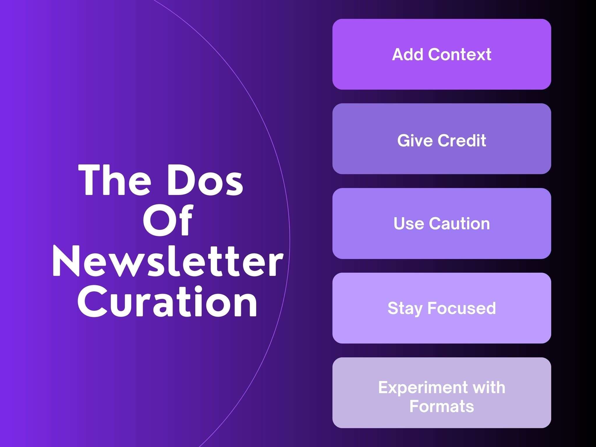 Dos and Don'ts of Newsletter Curation - CuratedLetters